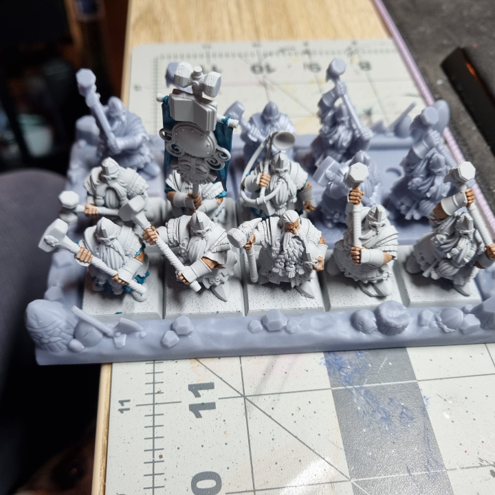 3D Print of Dwarf Modular Movement Tray - Highlands Miniatures by Kkahl
