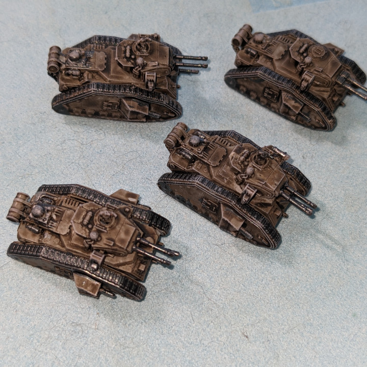 3D Print of Epic Scale Lemoine Russel Main Battle Tank 'B' Turrets by ...