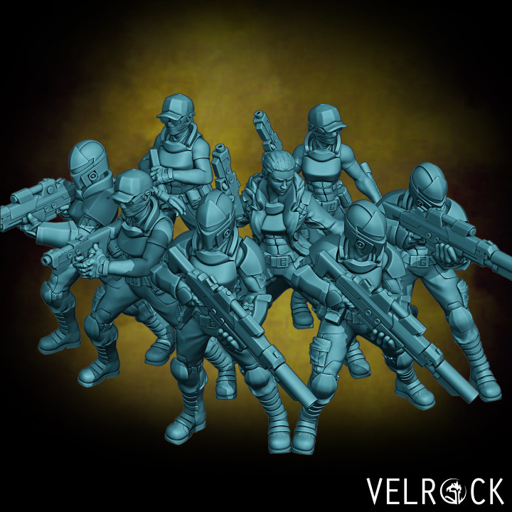3D Printable Sector Task Force 2 (Female) (PRESUPPORTED) by Velrock Art ...
