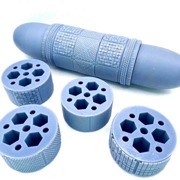 3D Printable Print n' Roll: Distress Signal (Texture Roller and Terrain ...