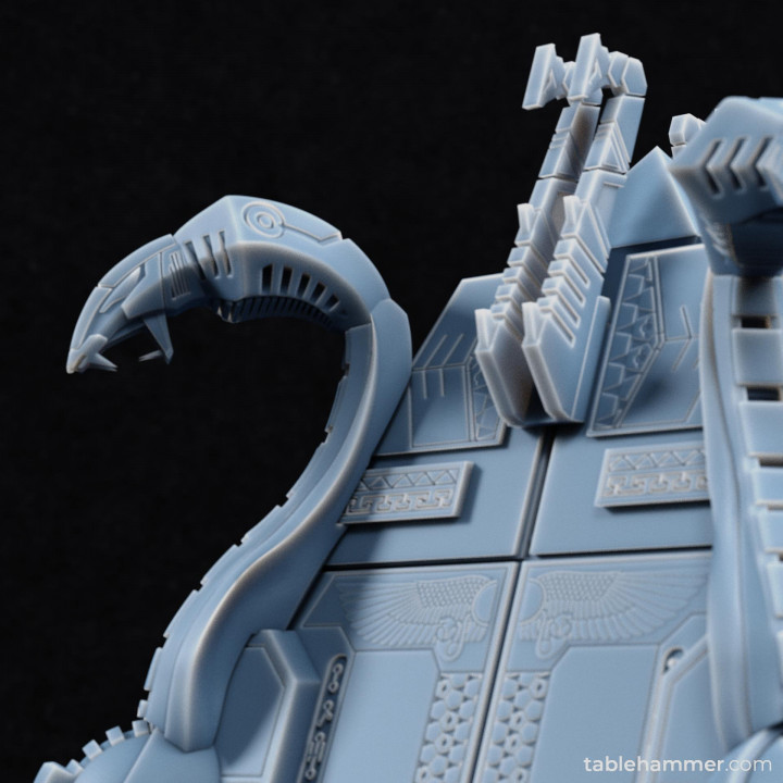 3D Printable Uraeus Temple (scifi undead tomb obelisk vehicle) by ...