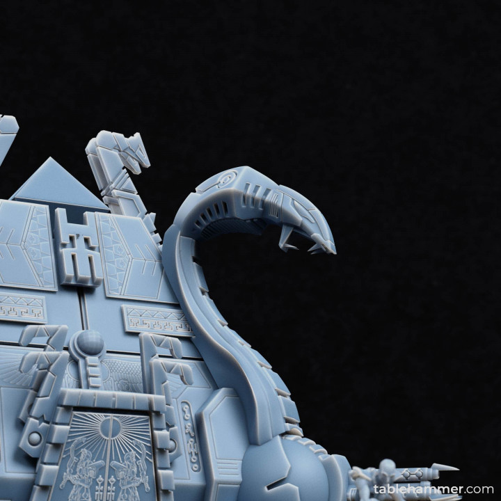 3D Printable Uraeus Temple (scifi undead tomb obelisk vehicle) by ...