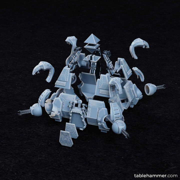 3D Printable Uraeus Temple (scifi undead tomb obelisk vehicle) by ...