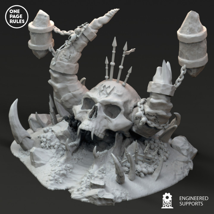 3D Printable War Daemons Medium Terrain by One Page Rules