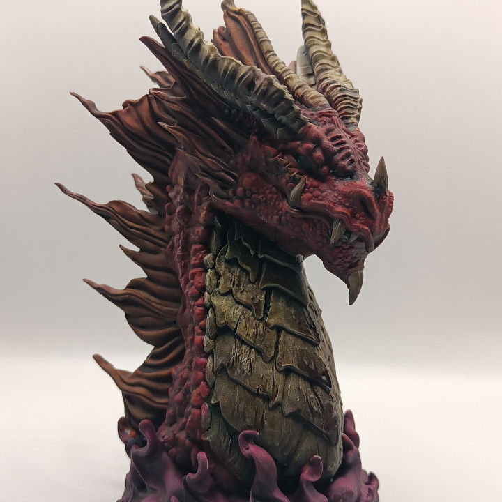3D Print of Elder Red Dragon bust (Pre-Supported) by emmanueltancongco
