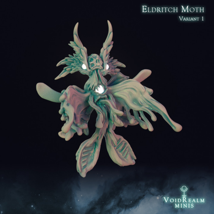 3D Printable Eldritch Moths (4 variants) by VoidRealm Minis