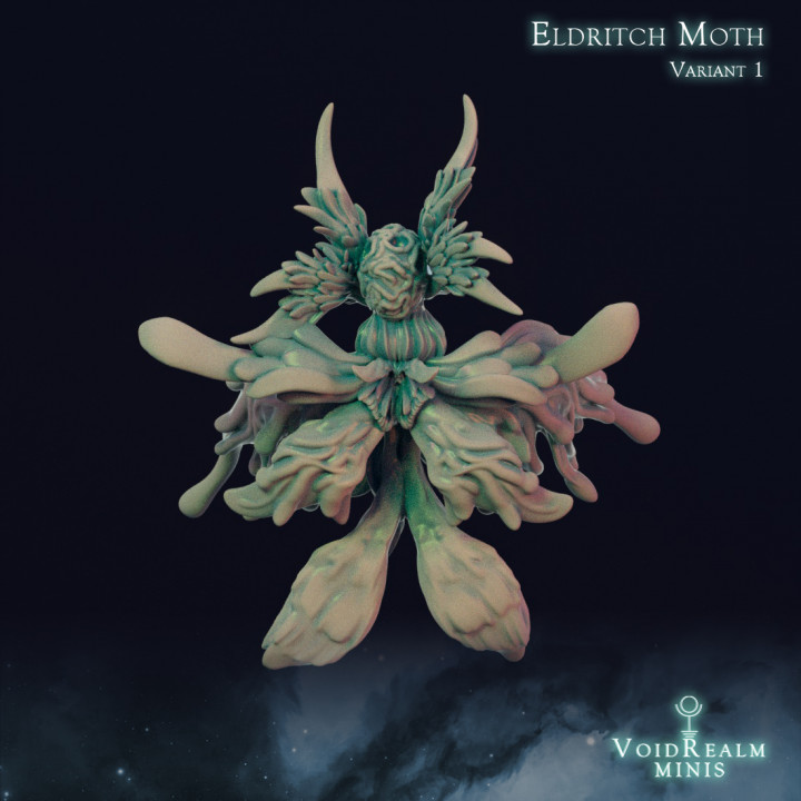 3D Printable Eldritch Moths (4 variants) by VoidRealm Minis