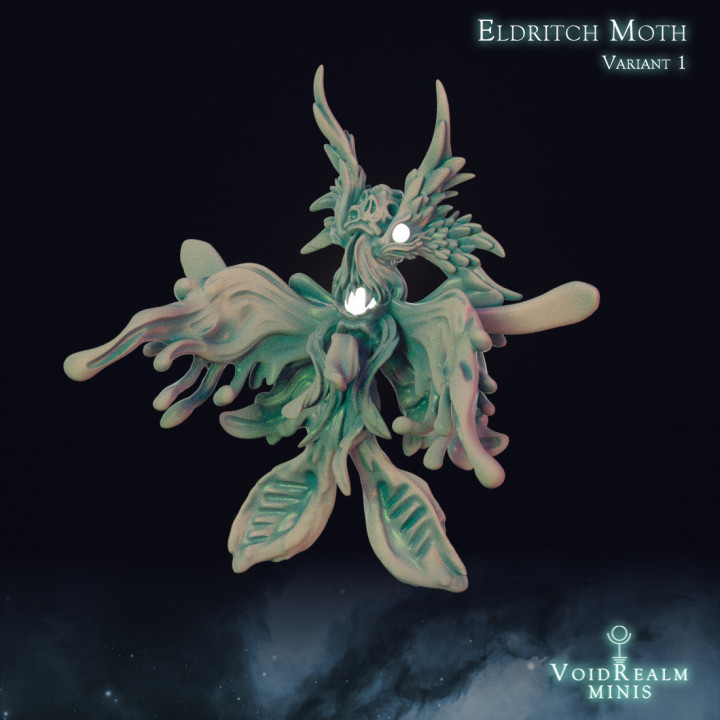 3D Printable Eldritch Moths (4 variants) by VoidRealm Minis