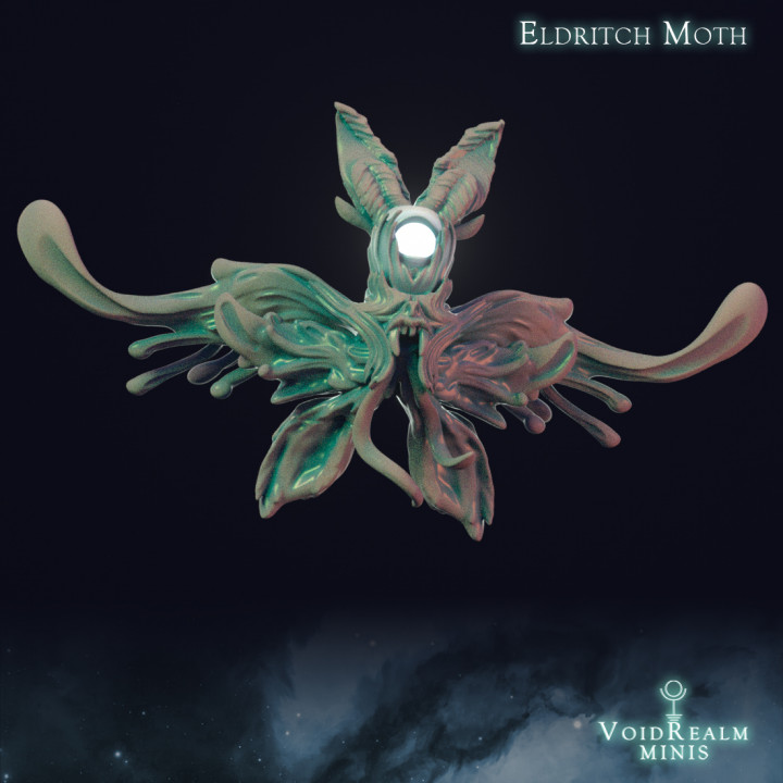 3D Printable Eldritch Moths (4 variants) by VoidRealm Minis