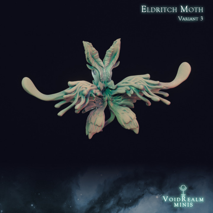 3D Printable Eldritch Moths (4 variants) by VoidRealm Minis
