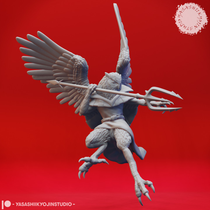 3D Printable Owlin Fighter - Tabletop Miniature (Pre-Supported) by YKS ...
