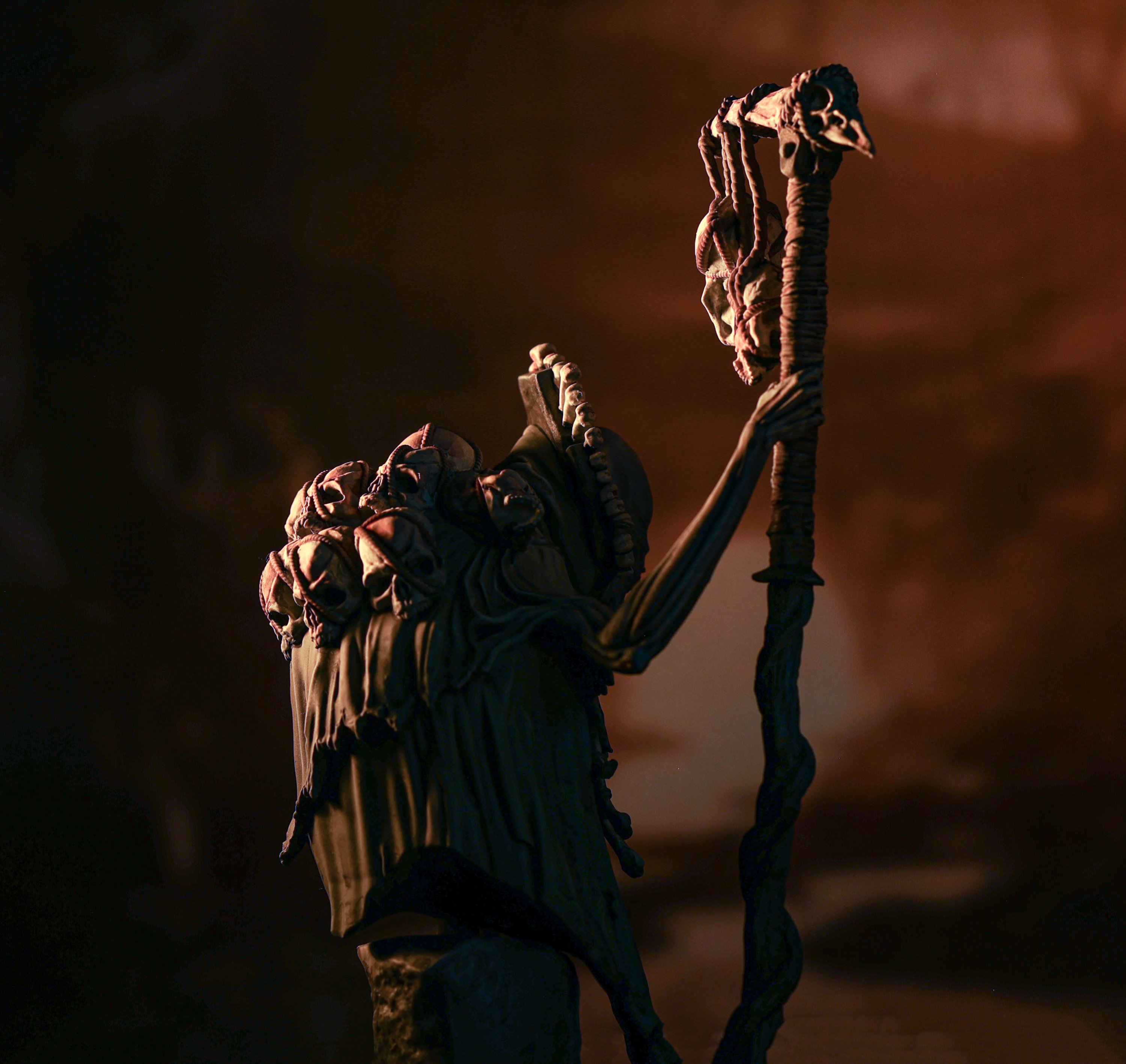 3D Printable Dread Necromancer - Bust by Bestiarum Miniatures