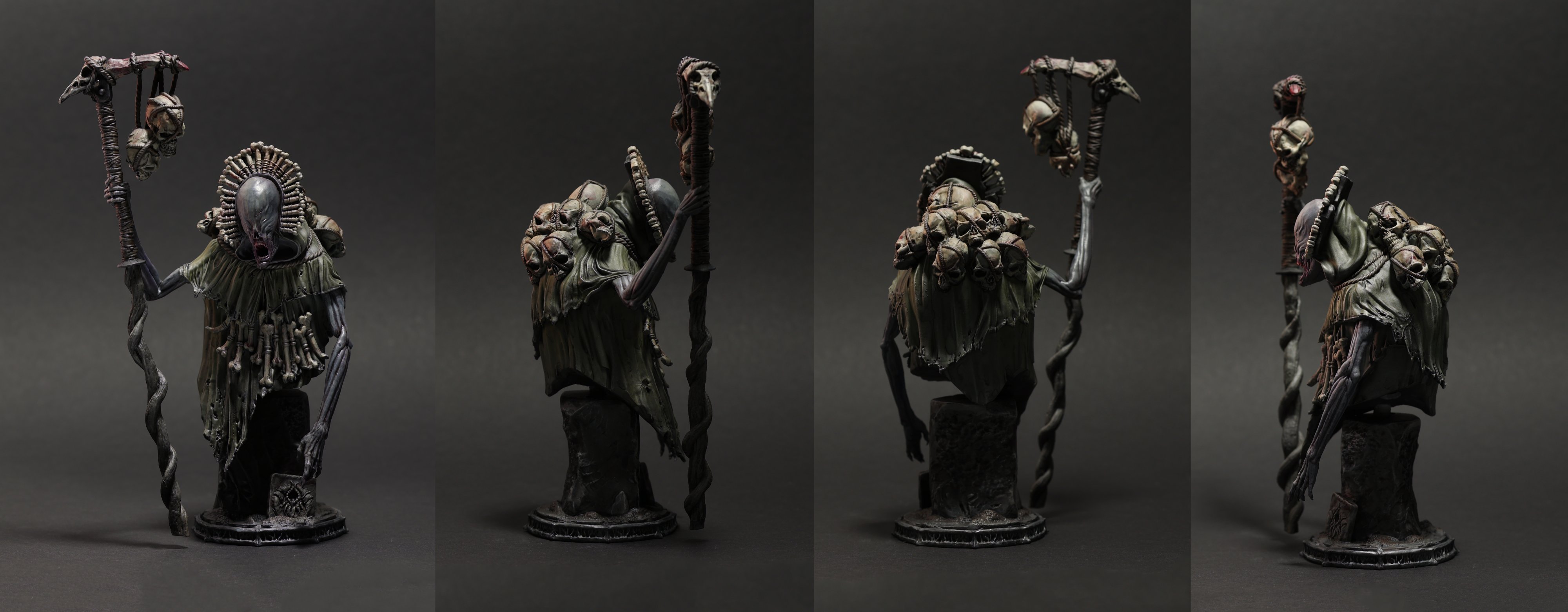 3D Printable Dread Necromancer - Bust by Bestiarum Miniatures