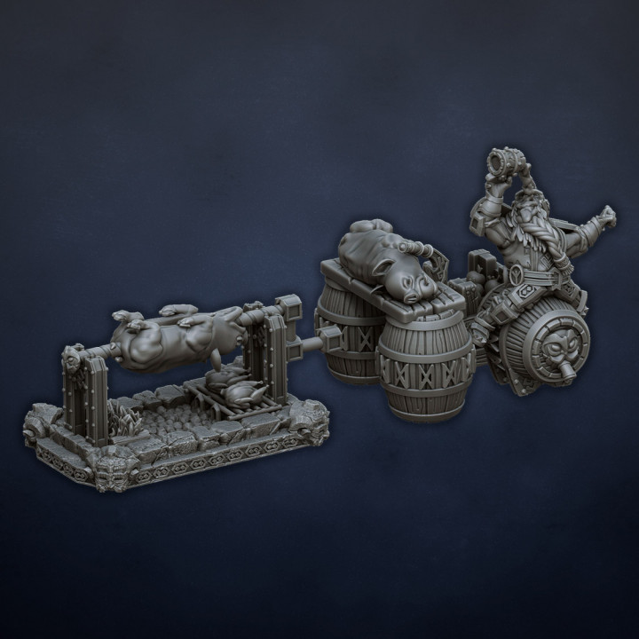 3D Printable Dwarf Barrel rider by Dragon's Lake Miniaturas