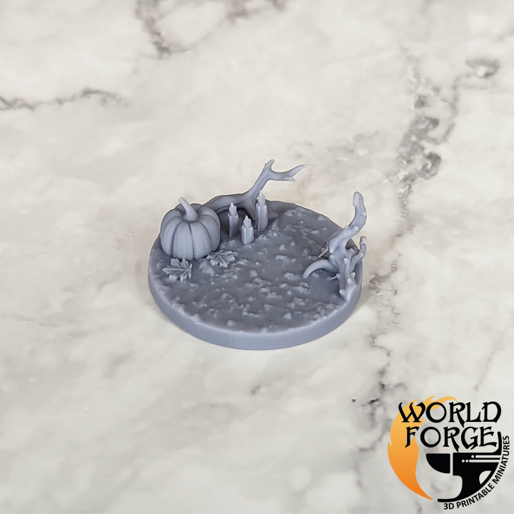 3D Printable Spooky Bases x8 by World Forge Miniatures