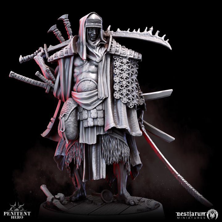 3D Printable Ronin 32mm & 75mm versions | Lone Heroes | Hero by ...