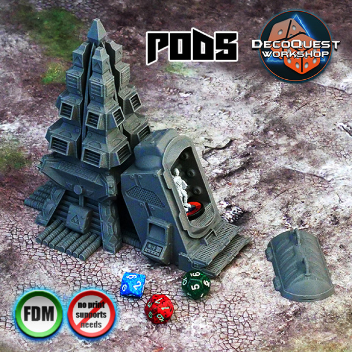 3D Printable Pods by DecoQuest Workshop