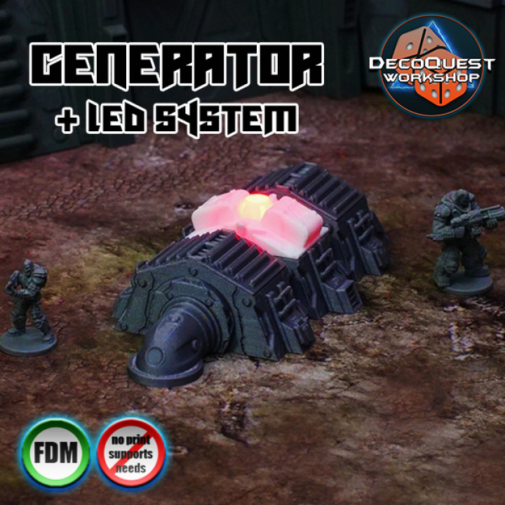 3D Printable LED generator by DecoQuest Workshop