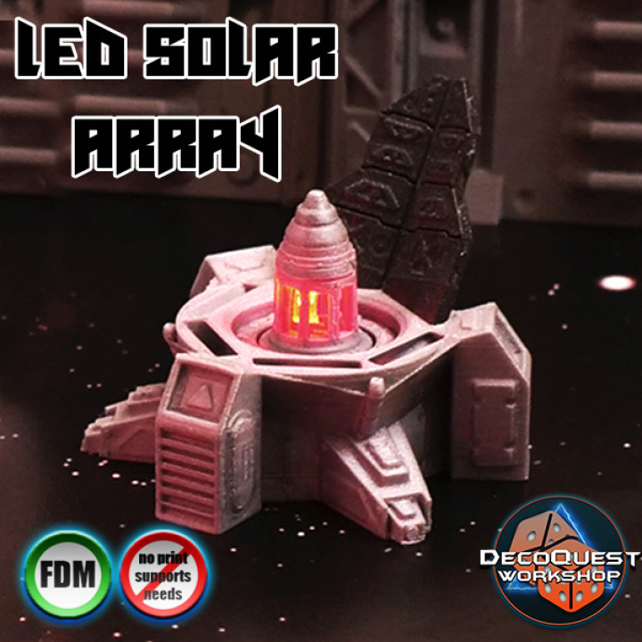 3D Printable LED solar array by DecoQuest Workshop