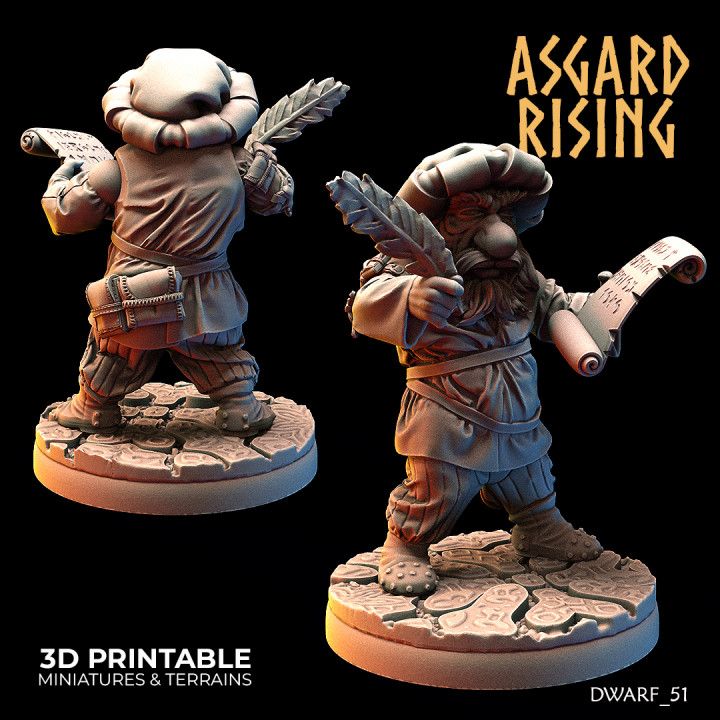 3d Printable Dwarf Dwarven Townsfolk Modular Pre Supported By