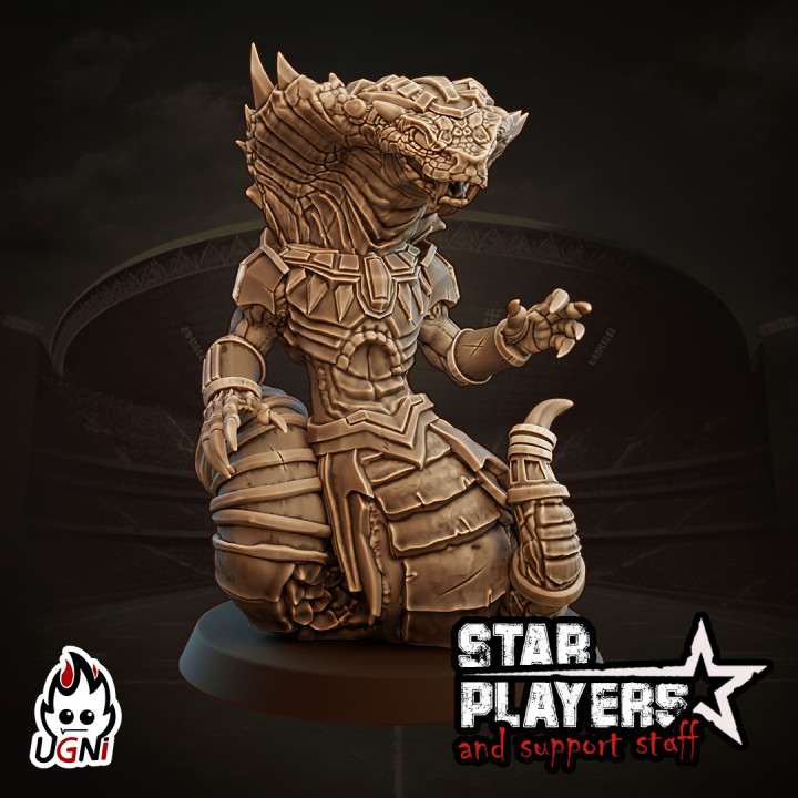 3D Printable Fantasy Football- Star Player - Snake by UGNI Miniatures