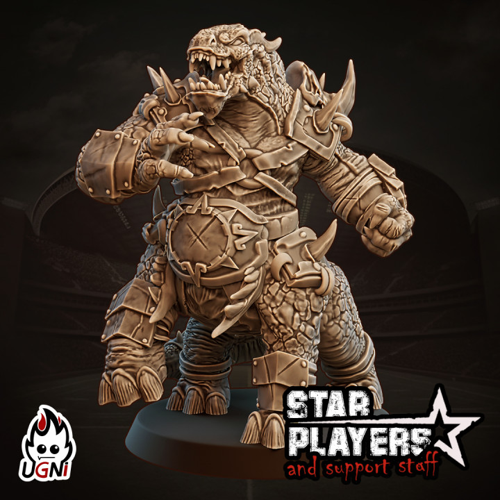 3D Printable Fantasy football - Star Player - Lizardman #02 by UGNI ...