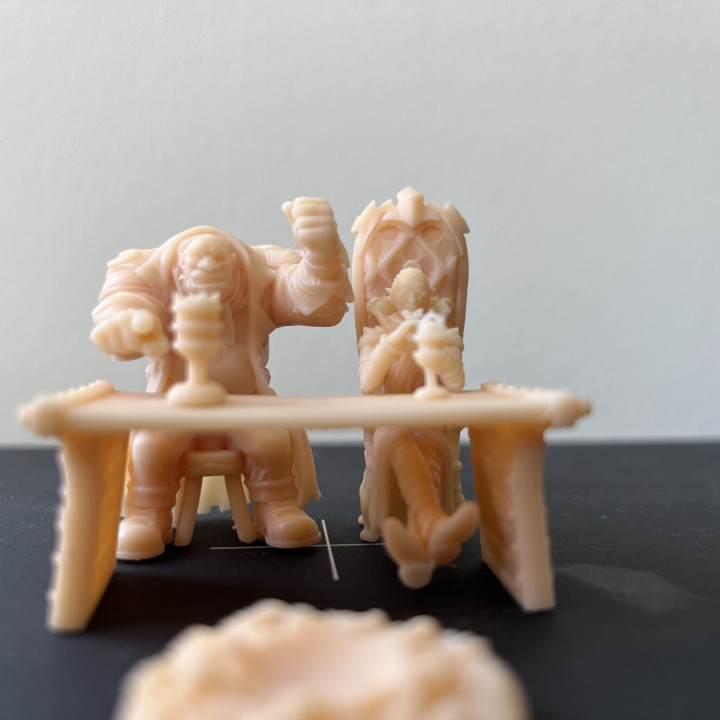 3D Print of J and Robert at the table + Vision TV by HellSpawn50000