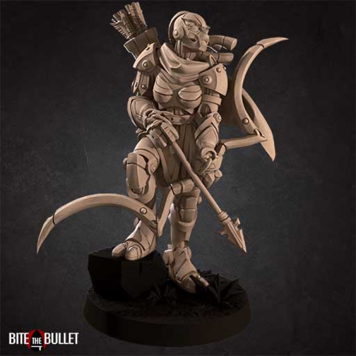3D Printable Warforged Ranger (8 Versions) by Bite the Bullet