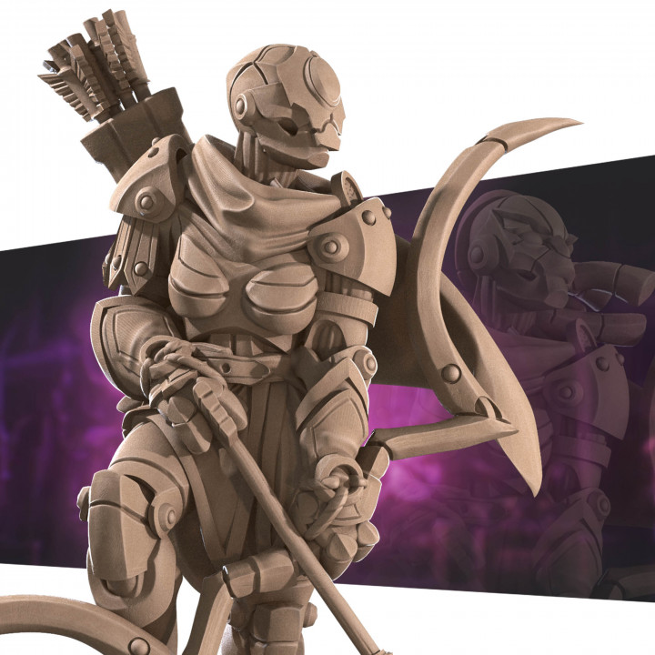 3D Printable Warforged Ranger (8 Versions) by Bite the Bullet