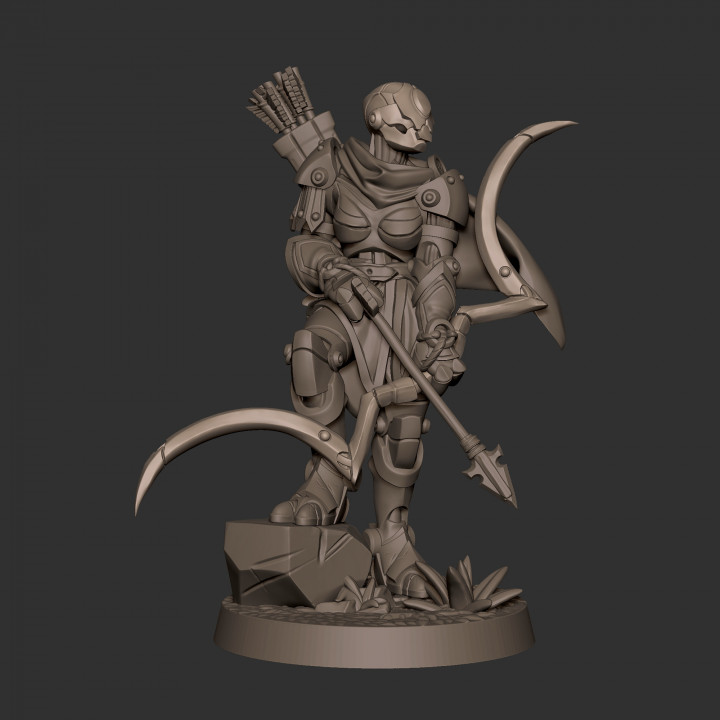 3D Printable Warforged Ranger (8 Versions) by Bite the Bullet