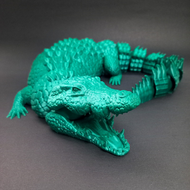 3D Printable GIANT CROCODILE ARTICULATED FLEXI by Rogi Studios