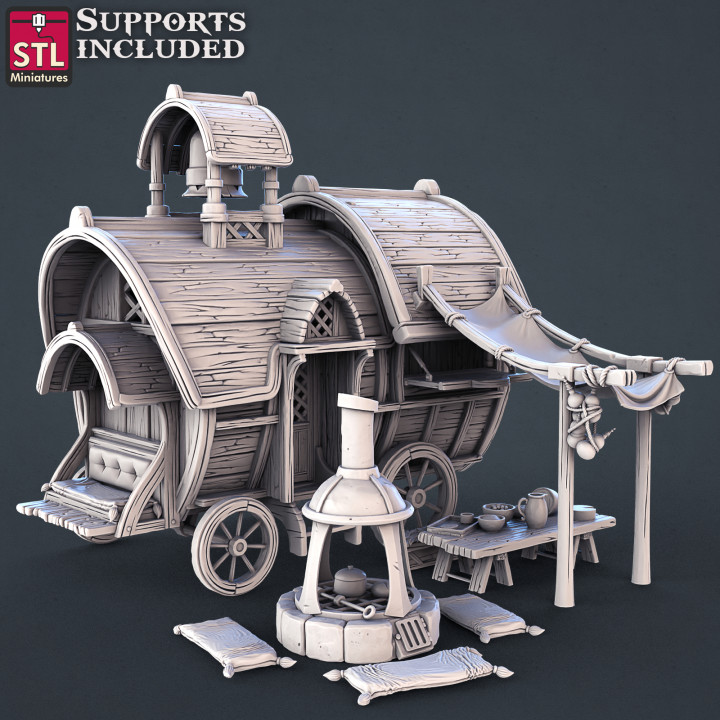 3D Printable Genasi Wagon by STL Miniatures