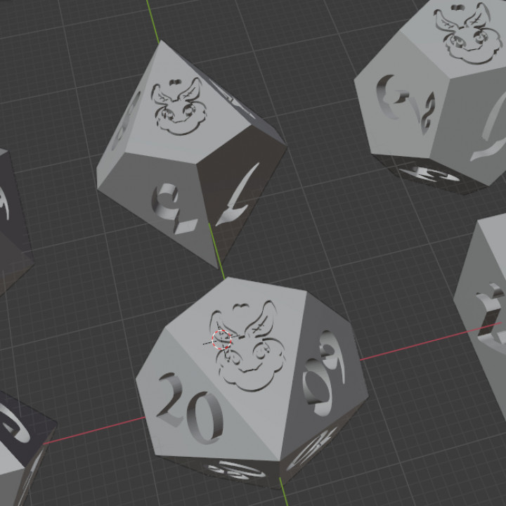 3D Printable moth dice by GalaxyMoonlite