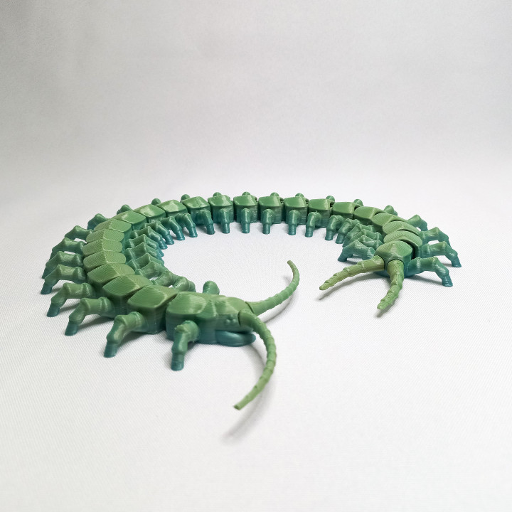 3D Printable ARTICULATED CENTIPEDE by Rogi Studios
