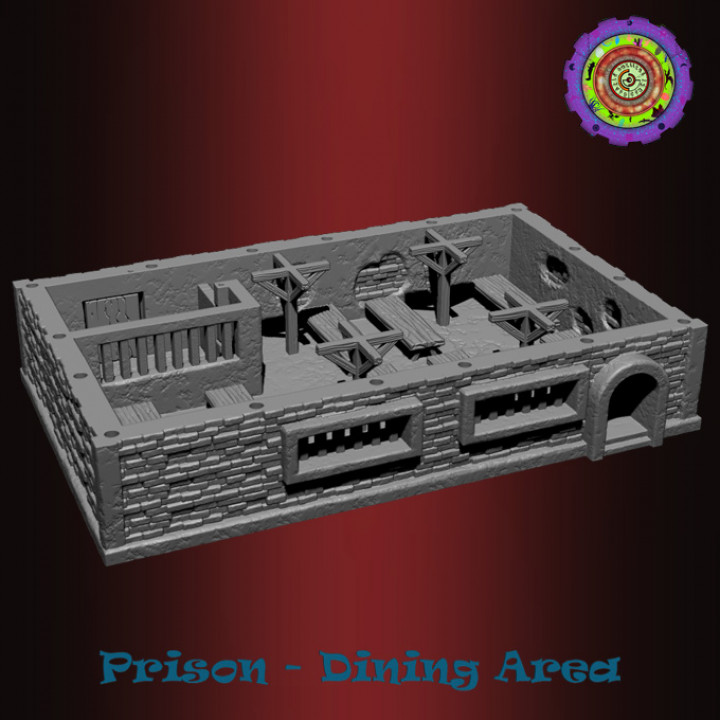 3D Printable Prison - Dining Area by C2Dwellers