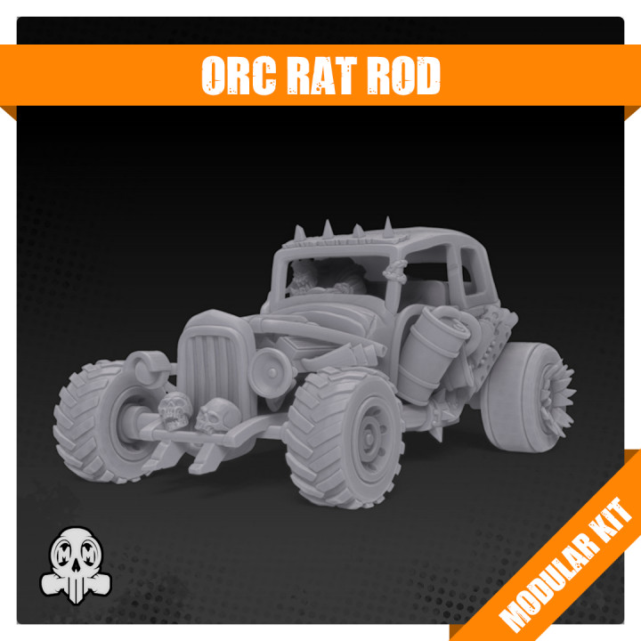 3D Printable Orc Rat Rod Vehicle Kit by Malicious Mini's
