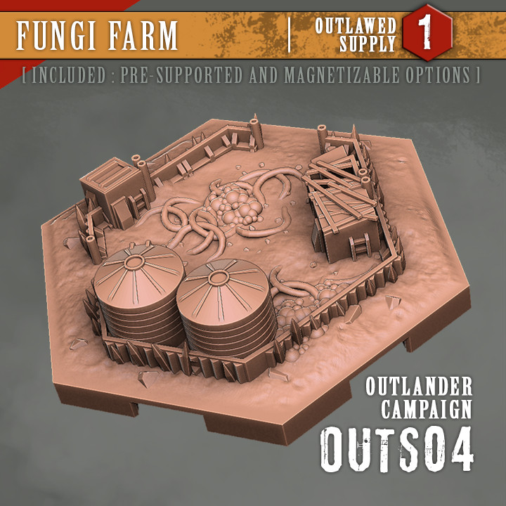 3D Printable OUTS04 FUNGI FARM by PopovLaboratory