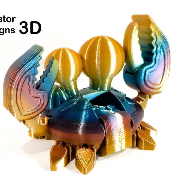 3D Printable Crazy Crab by Josh