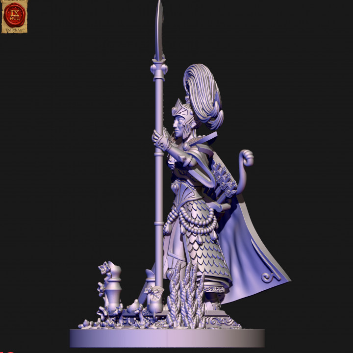 3D Printable High elf Queen's Handmaiden (elves) by HoloMiniatures