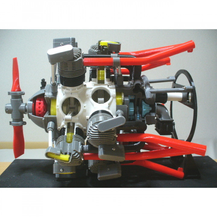 3D Printable Radial Engine, 7-Cylinder, Optional Parts Kit (3) to 14 ...