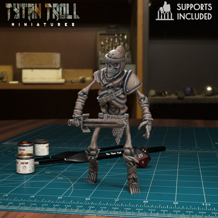 3D Printable Skeleton Horde Bundle [Pre-Supported] by TytanTroll Miniatures