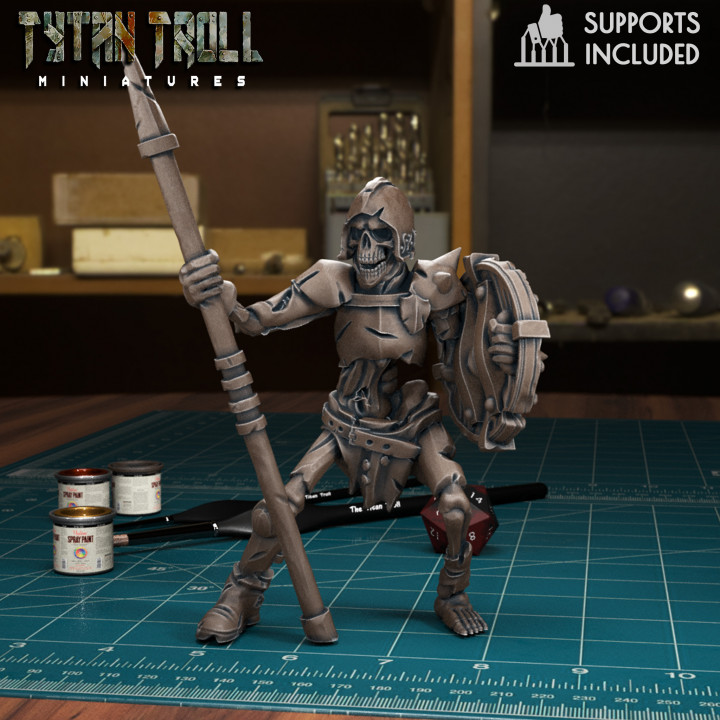 3D Printable Skeleton Horde Bundle [Pre-Supported] by TytanTroll Miniatures