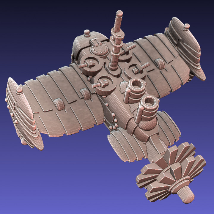 3D Printable GRUMBLEFLEA class Bombardier Airship for Skyships by ...