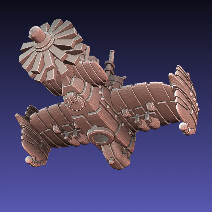 3D Printable GRUMBLEFLEA class Bombardier Airship for Skyships by ...