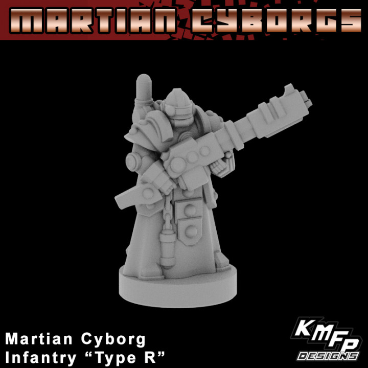 3D Printable Martian Cyborg Infantry "Type R" by KMFP Designs