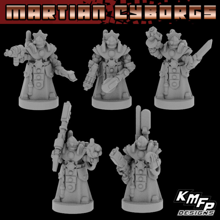 3D Printable Martian Cyborg Infantry "Type R" by KMFP Designs
