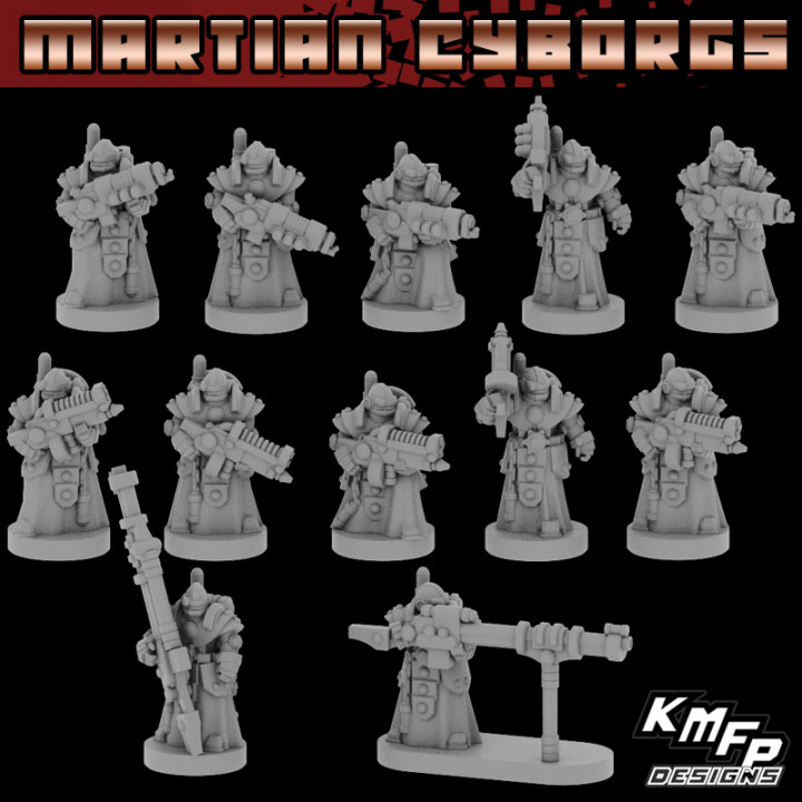 3D Printable Martian Cyborg Infantry "Type R" by KMFP Designs