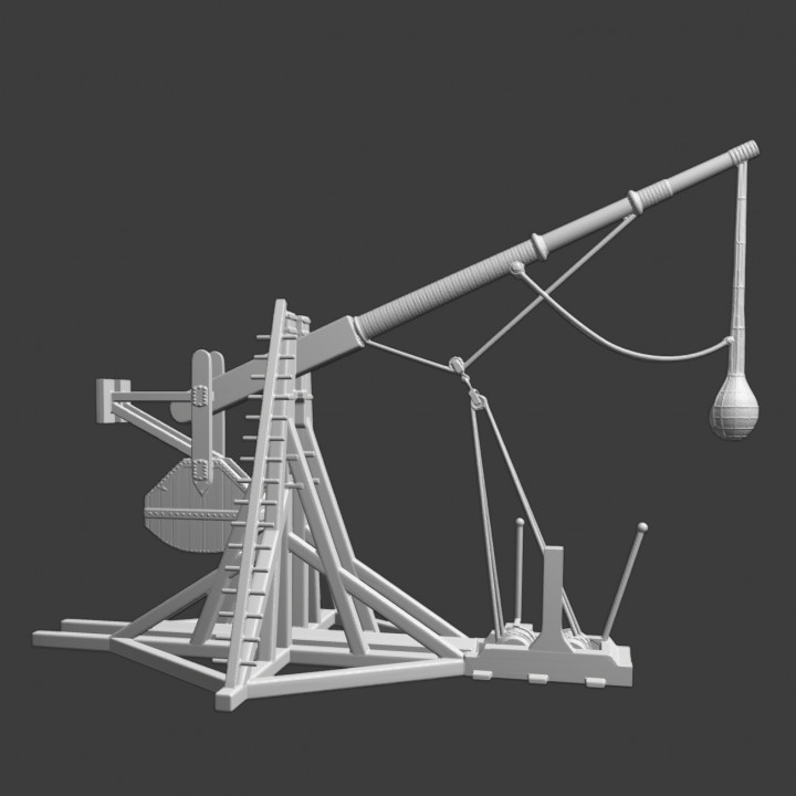 3D Printable Large medieval counterweight catapult by Northern Crusades ...
