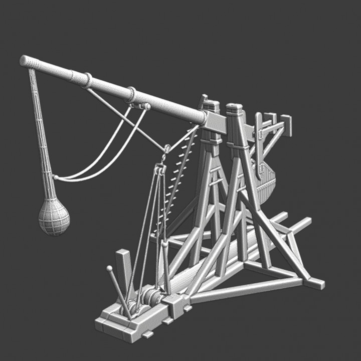 3D Printable Large medieval counterweight catapult by Northern Crusades ...