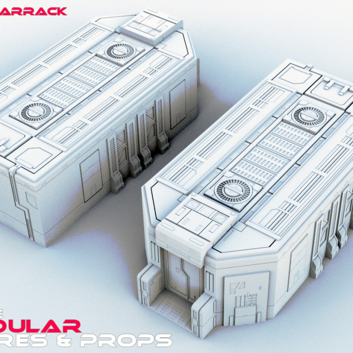 3D Printable Scifi Modular Structures and Props by Project Mobius